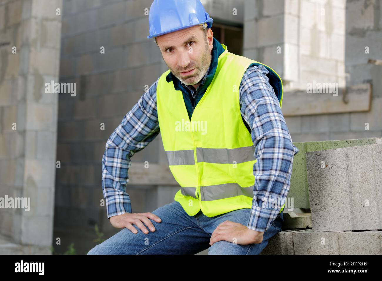 Exhausted construction worker taking hi-res stock photography and ...