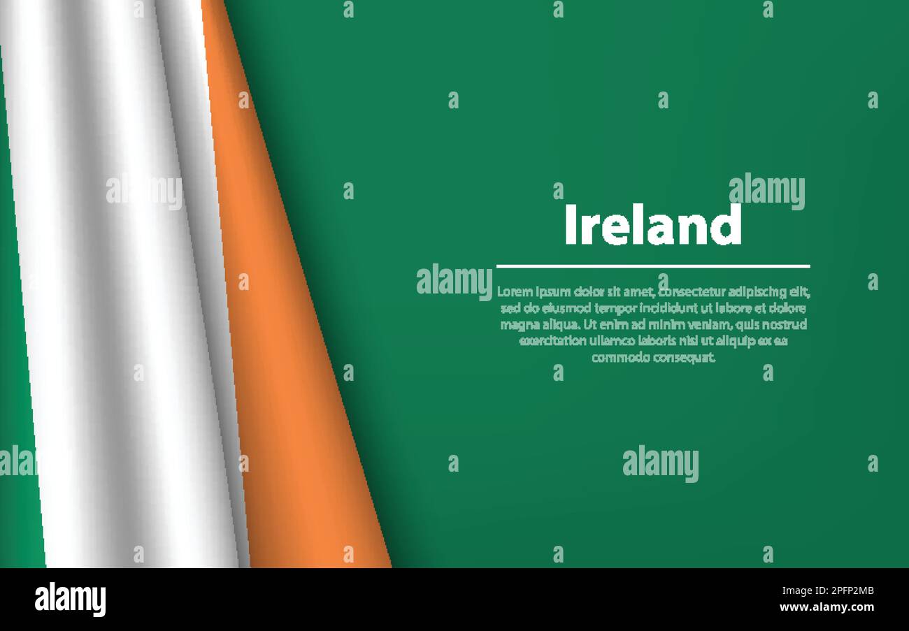 Wavy irish flag Stock Vector Images - Alamy