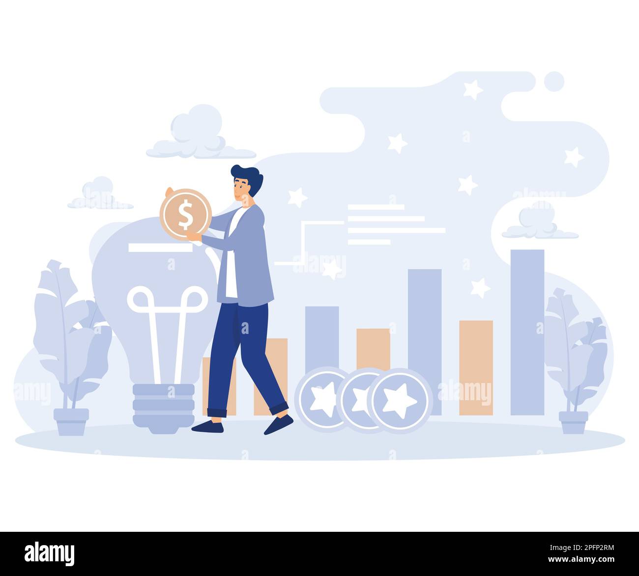 Business startup and communication concept, Angel investor, financial ...