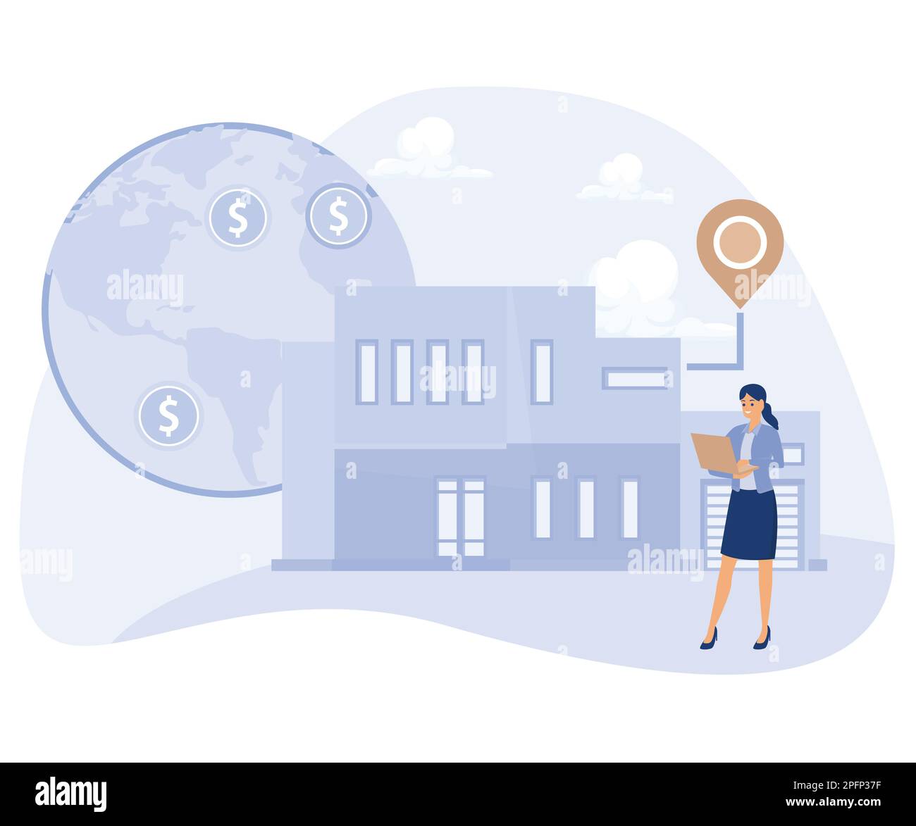 Accountancy service concept, international and non-resident taxes ...