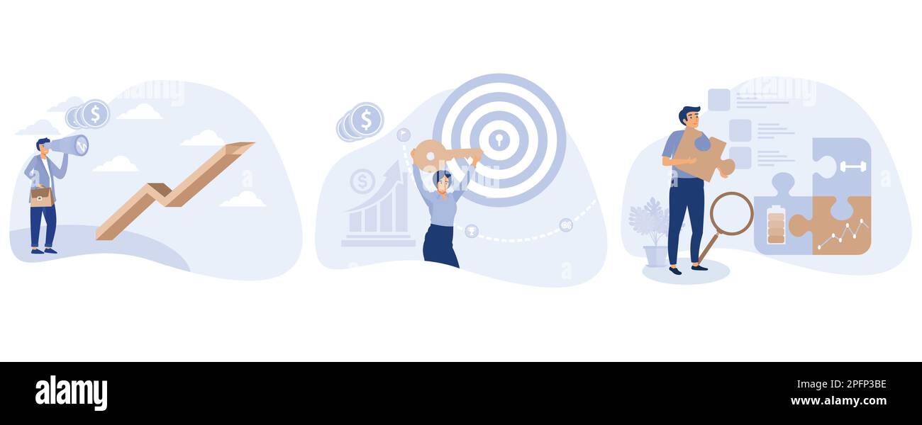 Company growth concept, Business direction, key to success, SWOT ...