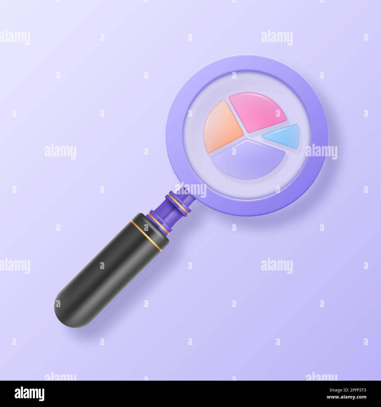 Magnifying glass. Science research. Minimal chart. Creative growth ...