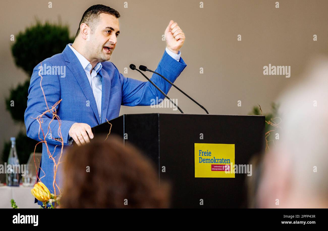 18 March 2023, Schleswig-Holstein, Neumünster: Bijan Djir-Sarai (FDP ...