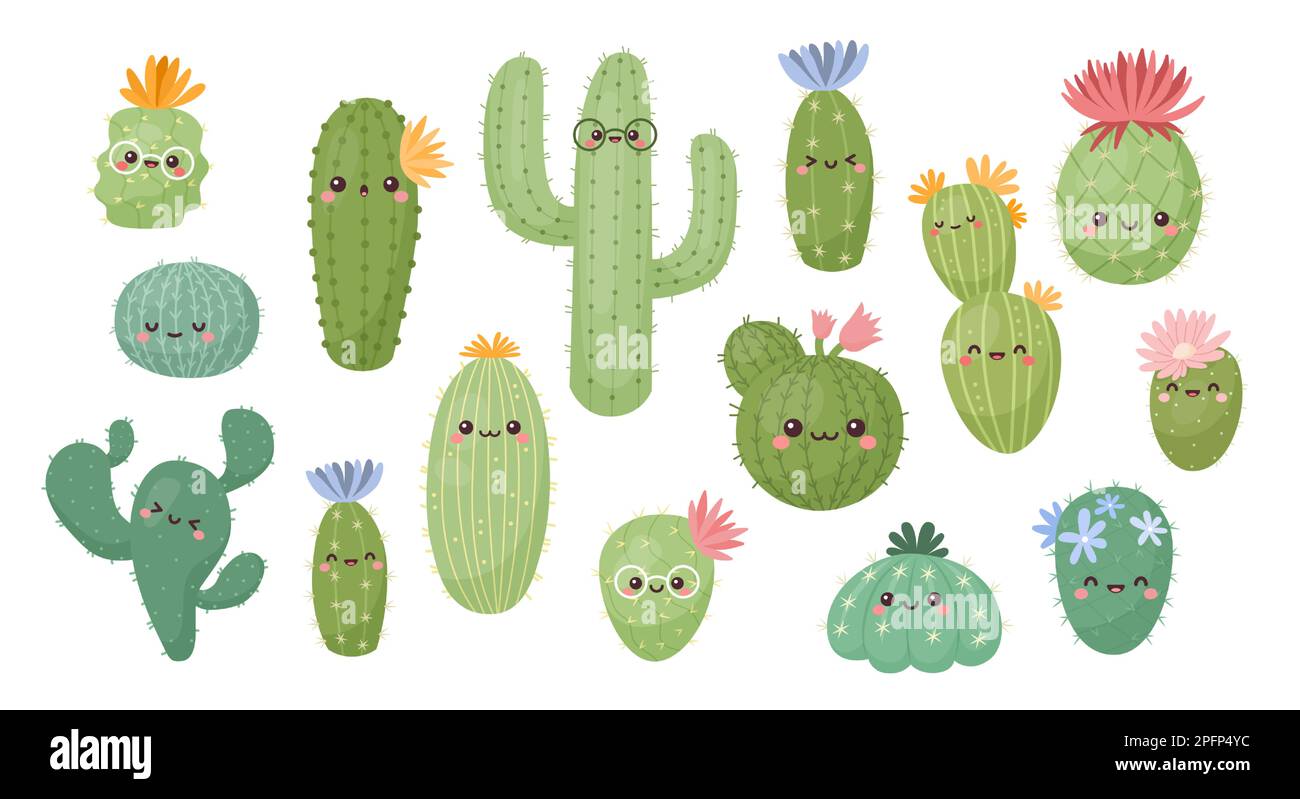 Cute pots plants on Stock Vector Images - Alamy
