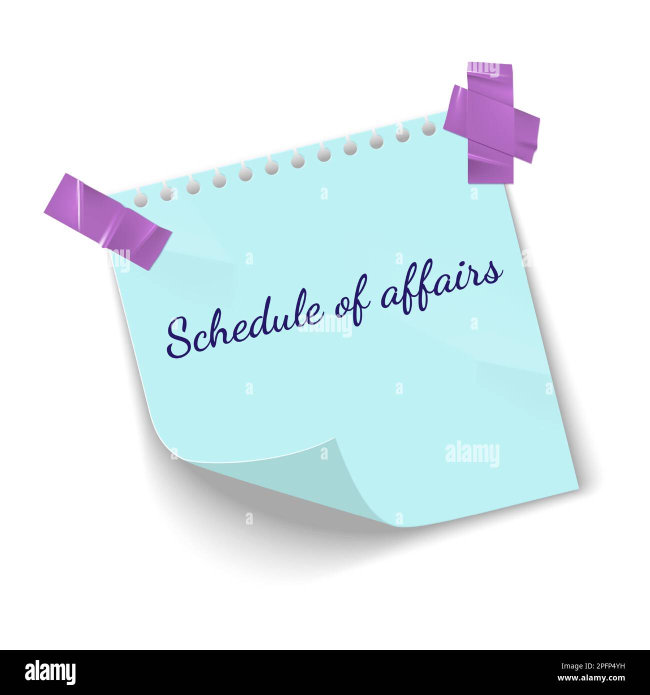Sticky notes. Realistic reminders on adhesive tapes. Schedule of ...