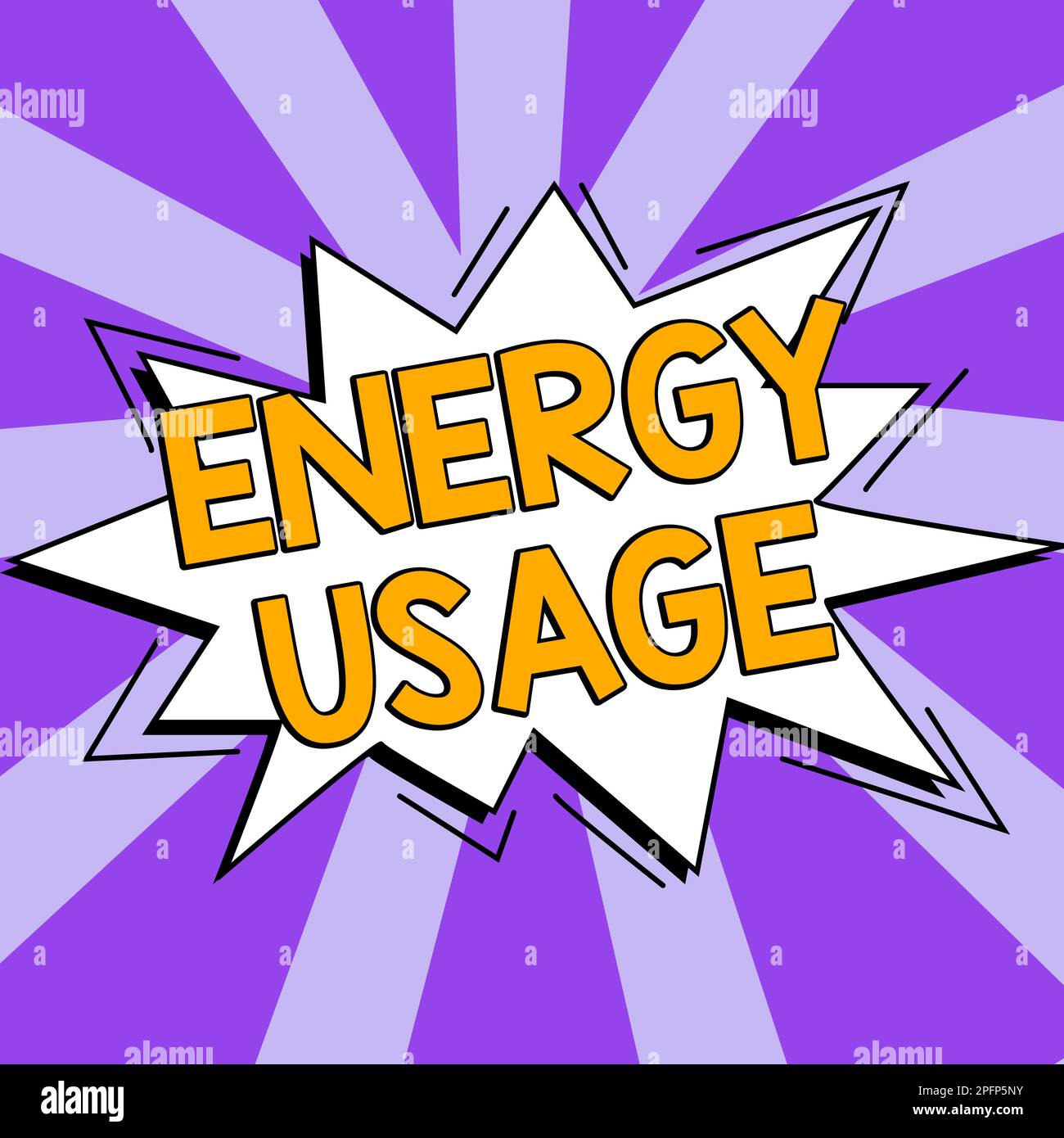 Conceptual display Energy Usage. Word for Amount of energy consumed or ...