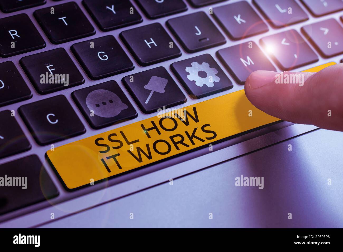 Text sign showing Ssl How It Works. Internet Concept session key is ...
