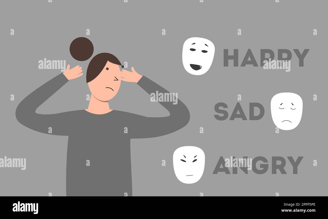 Female character Depression, stress. There is complete confusion in the ...