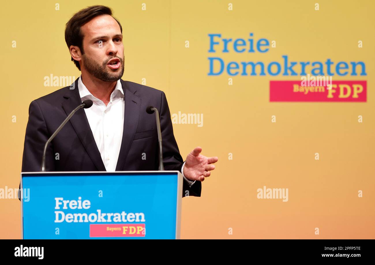Ingolstadt, Germany. 18th Mar, 2023. Martin Hagen, FDP state chairman ...
