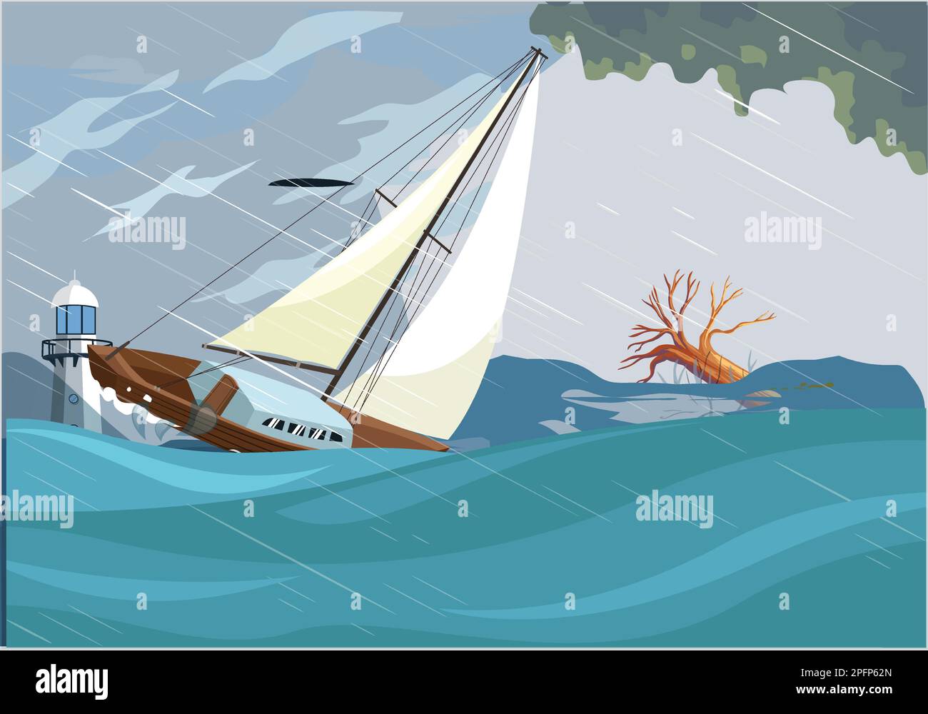 The tsunami and storm wreaked havoc and flooded the city village water ...