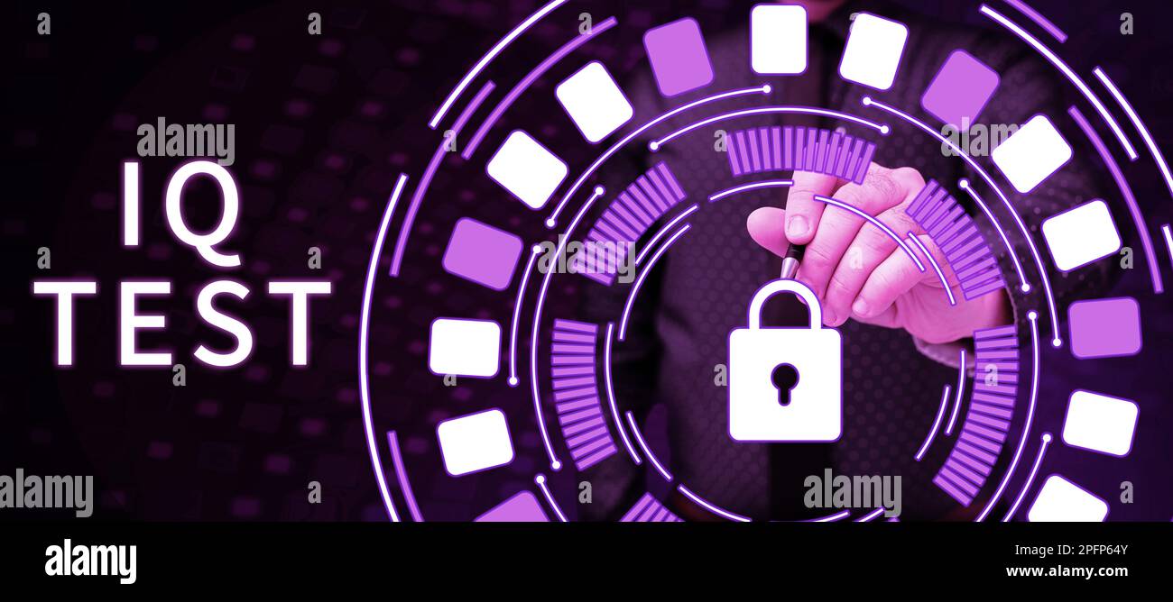 Sign displaying Iq Test. Business overview attempt to measure your ...