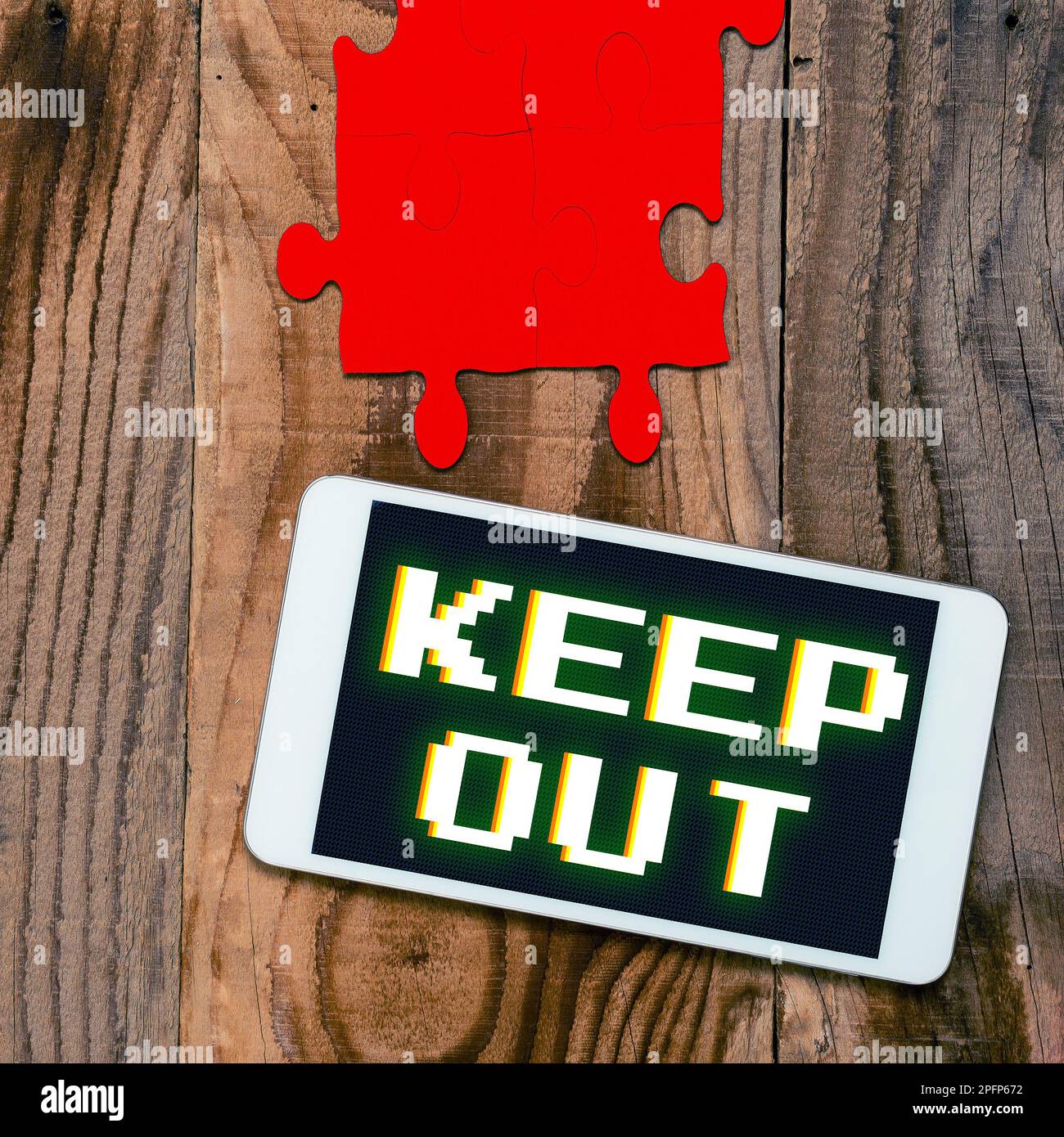 Conceptual display Keep Out. Business approach to stop someone or ...