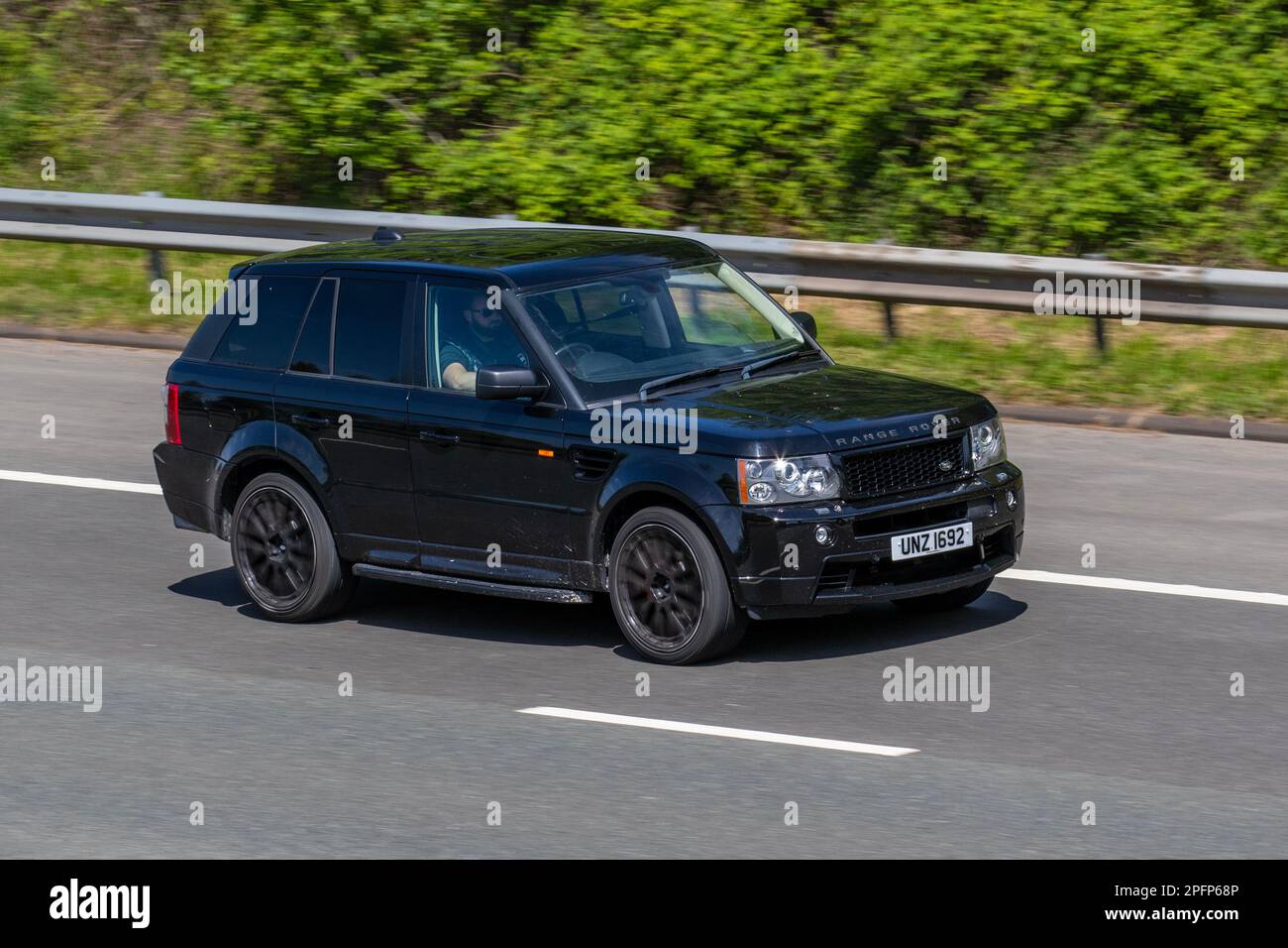 2008 Black LAND ROVER, Range Rover Sport HST A Stock Photo - Alamy