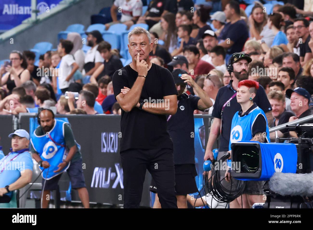 Marko Rudan, head coach of the Wanderers looks on during the A-League ...