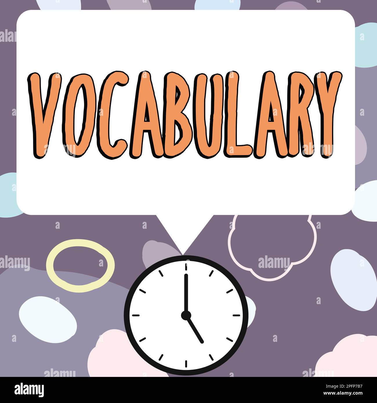 Sign displaying Vocabulary. Business overview collection of words and ...