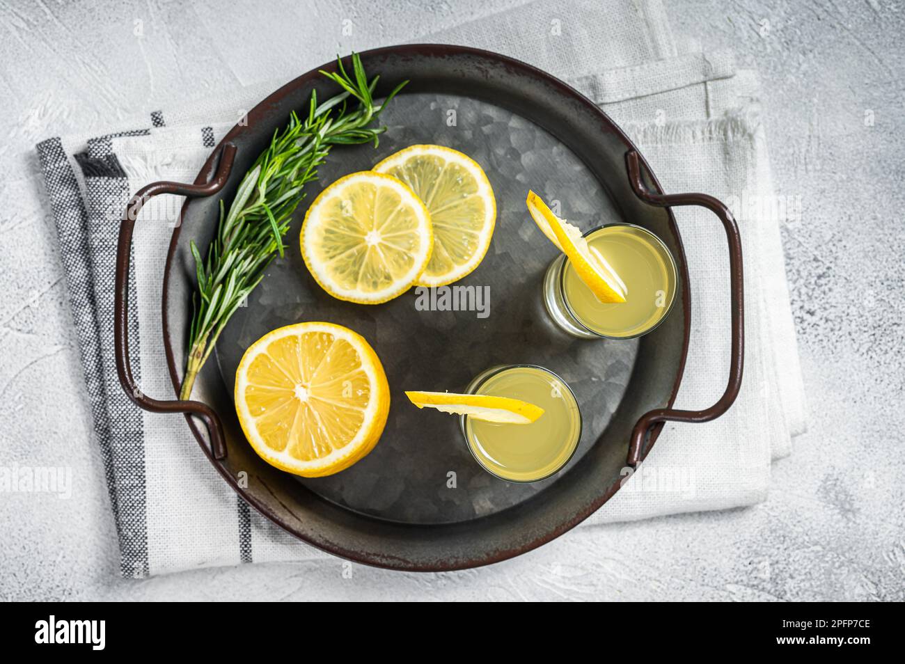 Traditional italian limoncello liqueur, lemon alcohol Digestive with ...