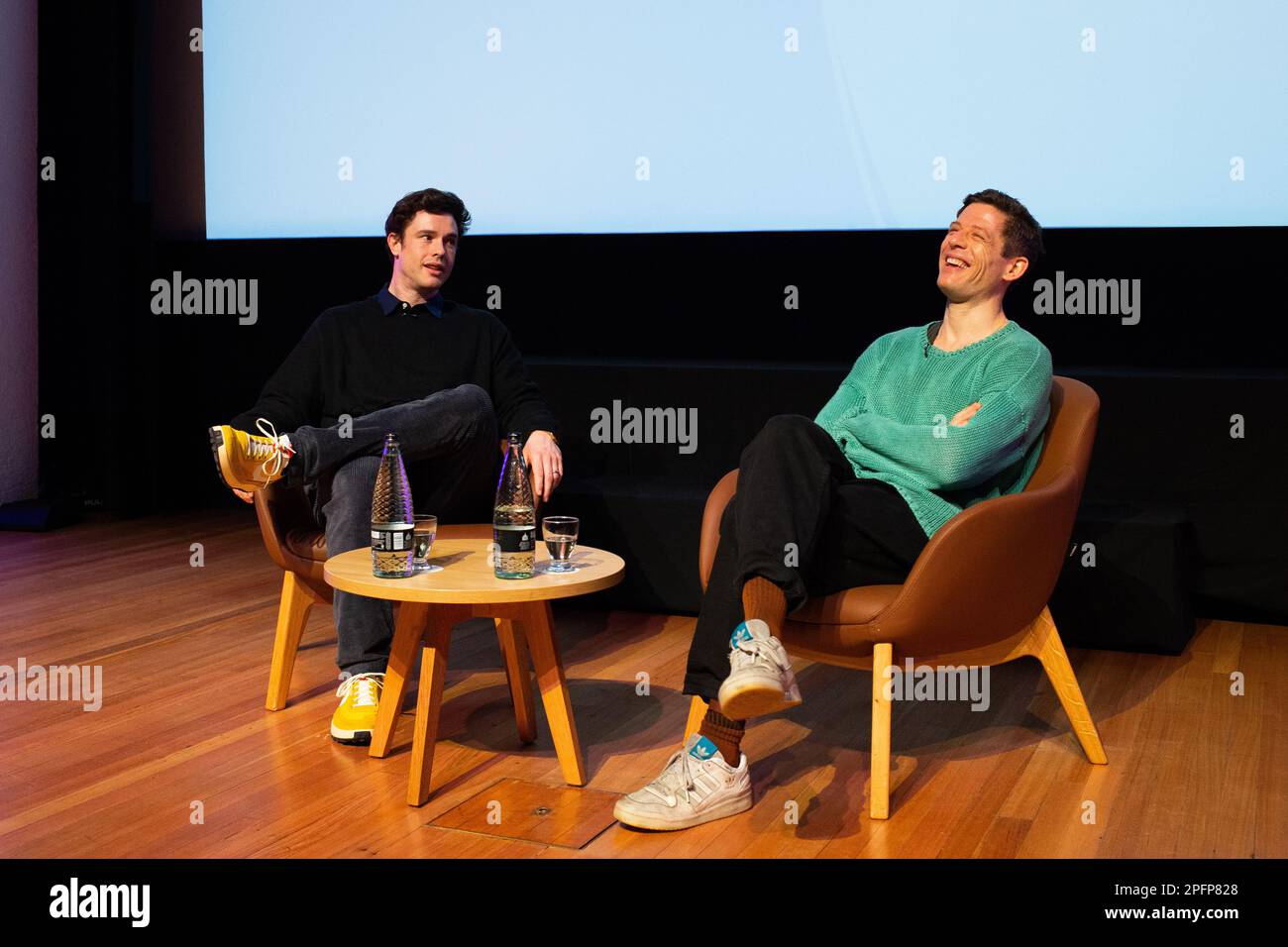 London, UK. March 18, 2023. Actor James Norton and comedian Ed Gamble ...