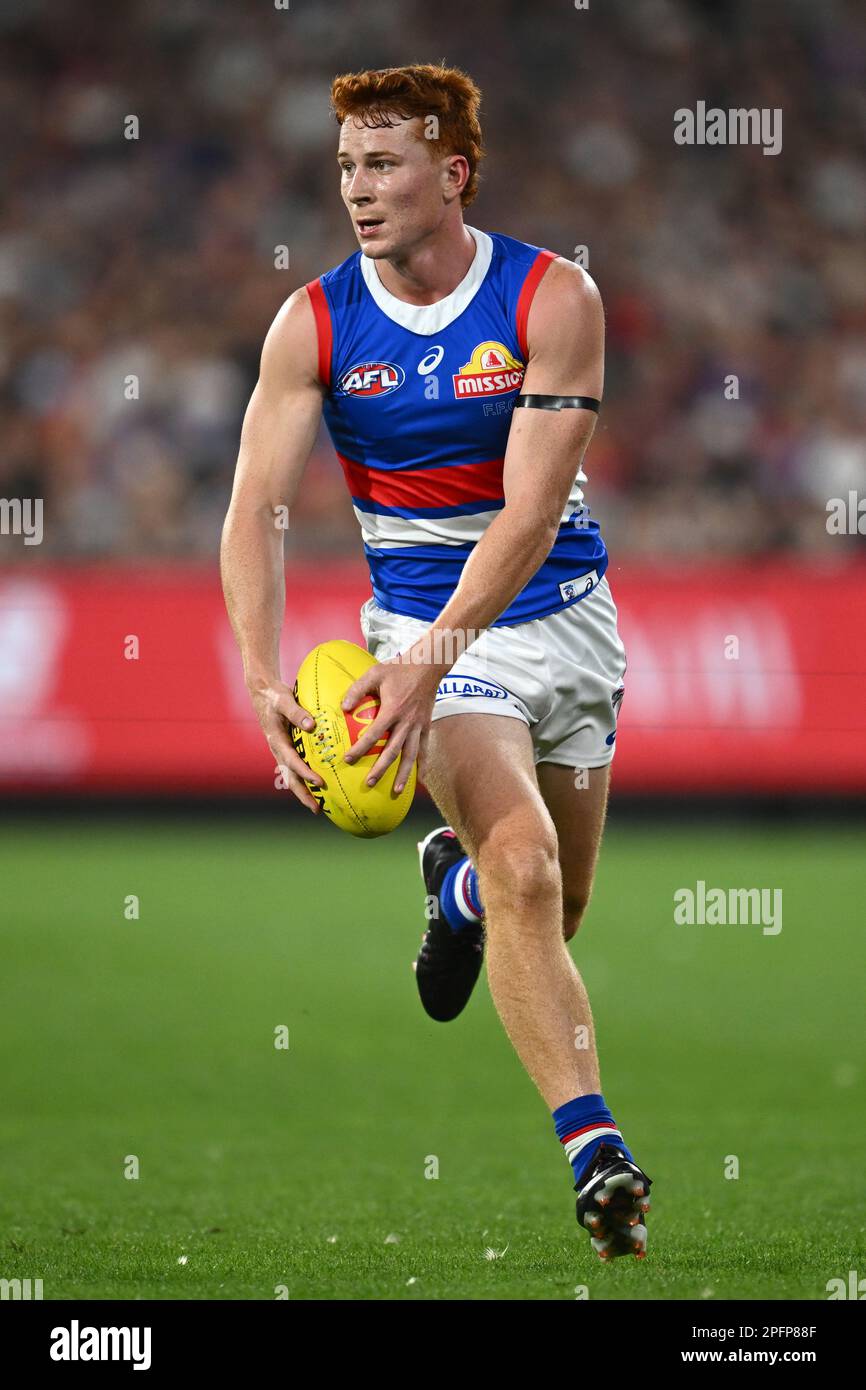 Ed Richards of Western Bulldogs during the AFL Round 1 match between ...