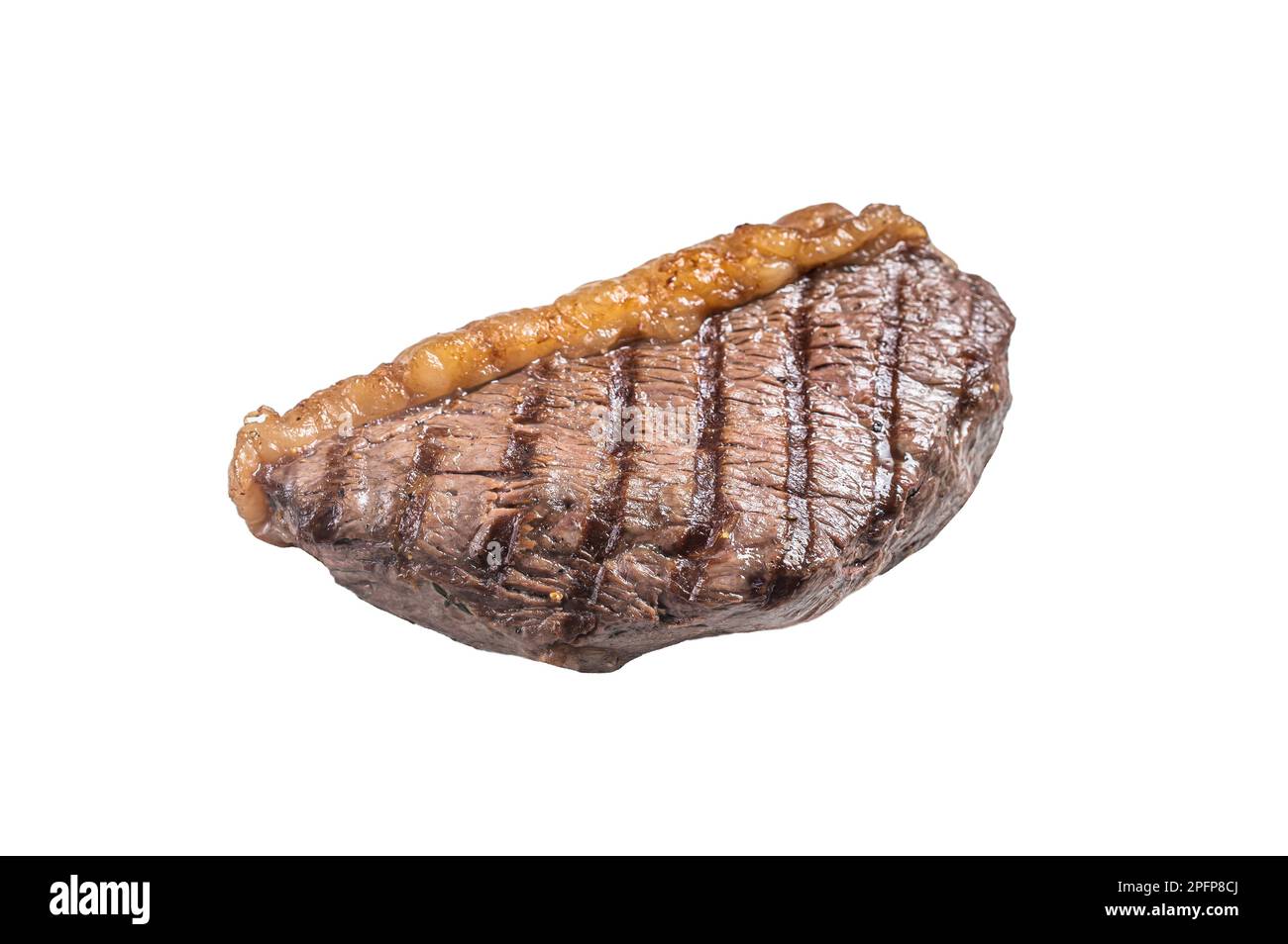 Fried and sliced Top sirloin steak, Grilled cup rump beef meat steak ...