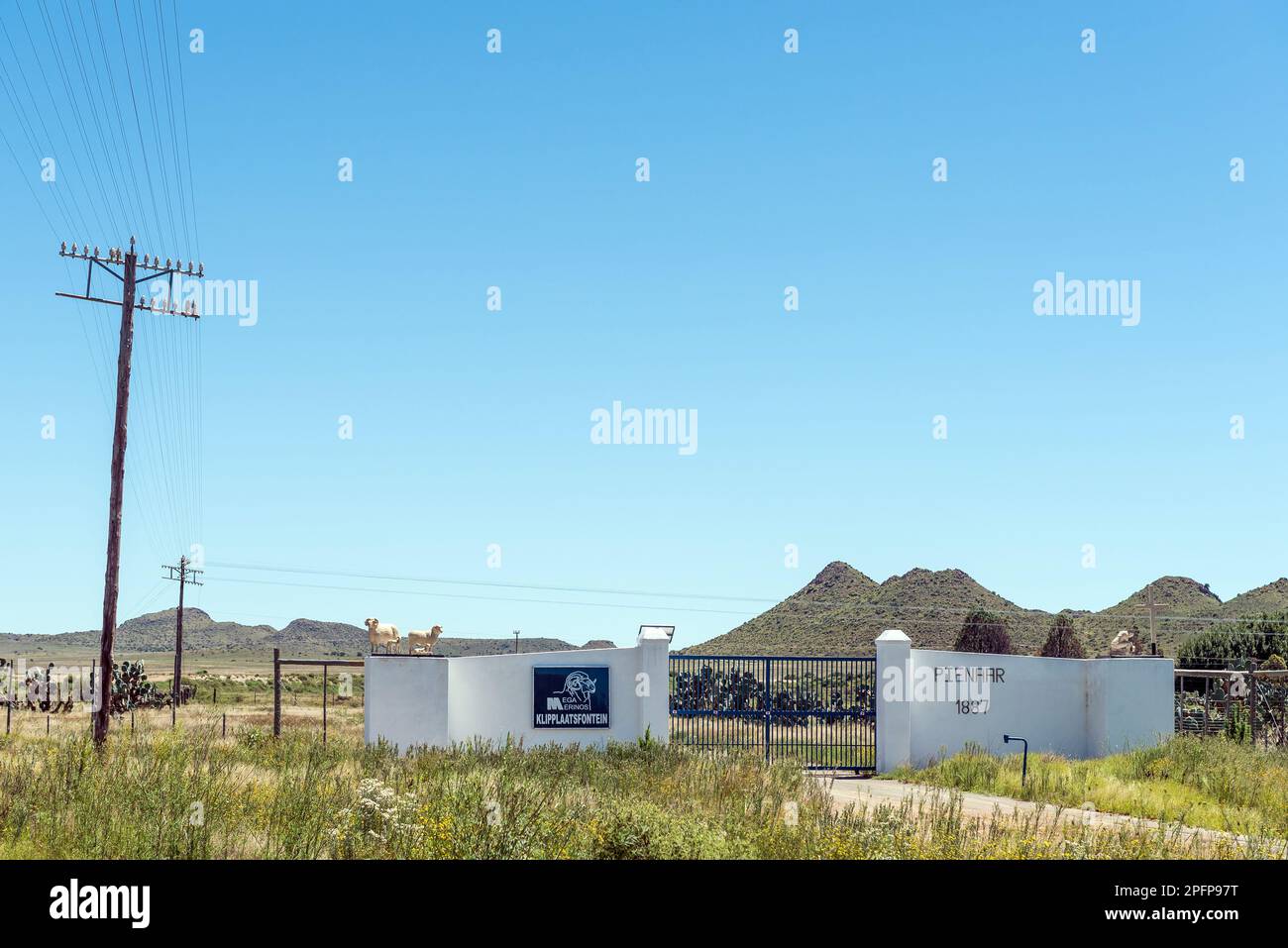 Colesberg, South Africa - Feb 21, 2023: Entrance to Klipplaatsfontein ...