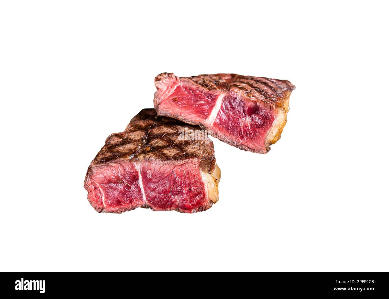 Oyster Top Blade beef meat steak grilled on summer BBQ. Isolated on ...