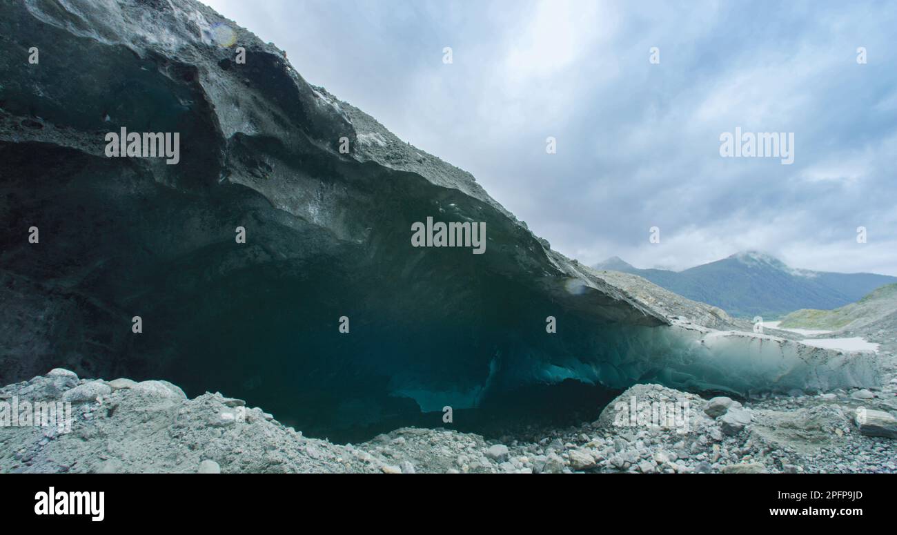 The ice under the rocks gradually melted, forming rivers. Geological ...