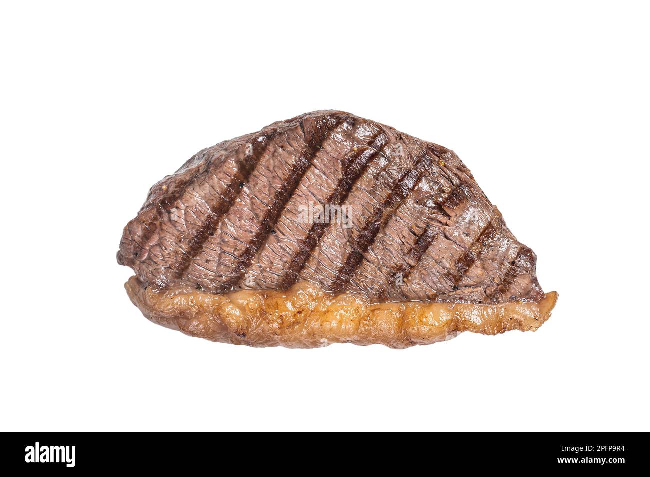 Fried and sliced Top sirloin steak, Grilled cup rump beef meat steak ...
