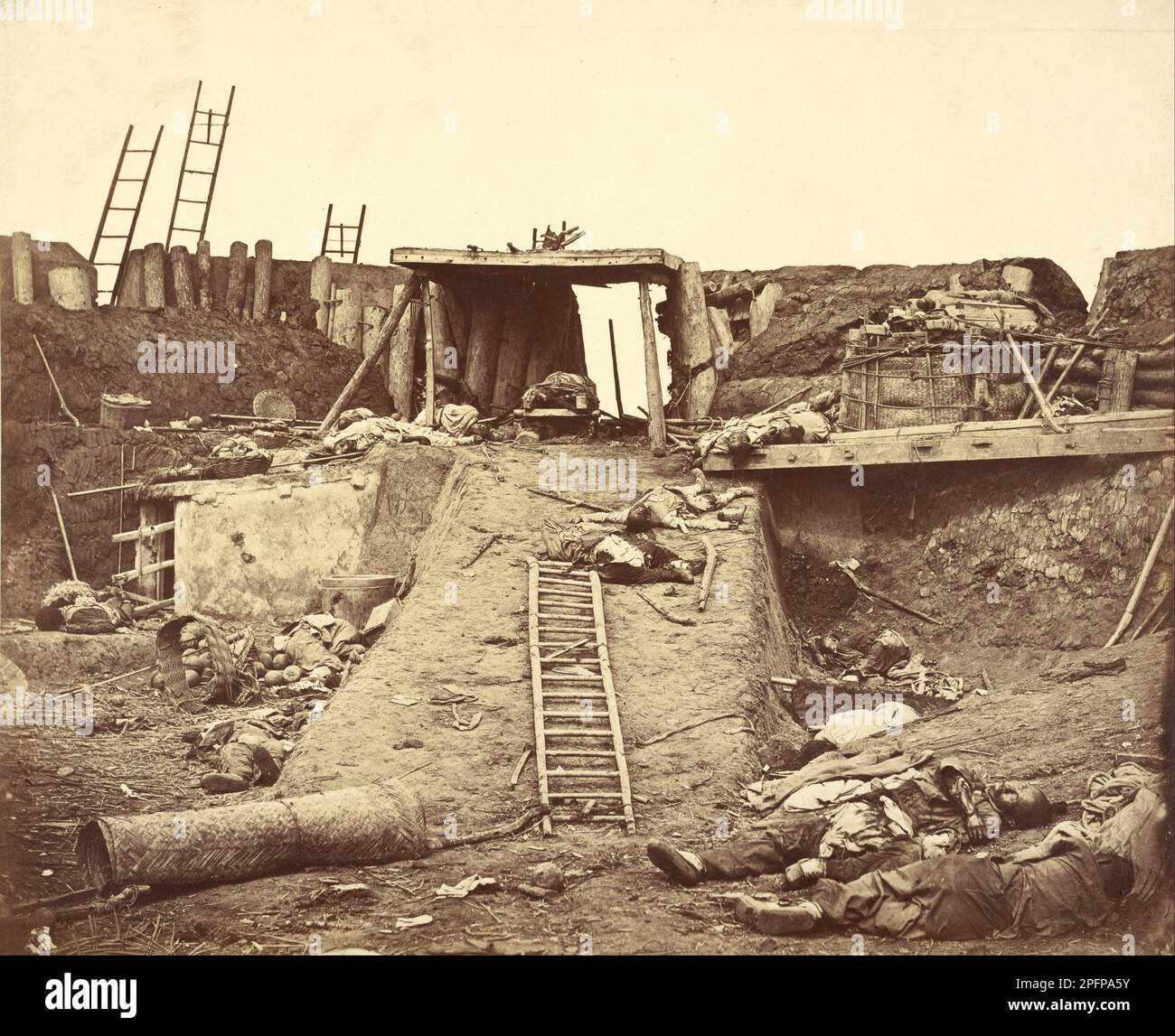 Interior of the North Fort Taken by Storm August 21, 1860 by Felice ...