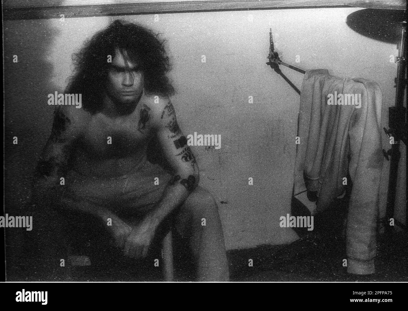 Lead Singer Henry Rollins Of Punk Band Black Flag During A Live Concert Of The Band In Upstate