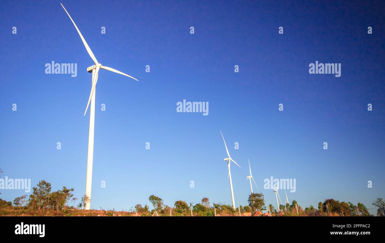 A wind turbine is a wind turbine that takes the kinetic energy from the movement of the wind and ...