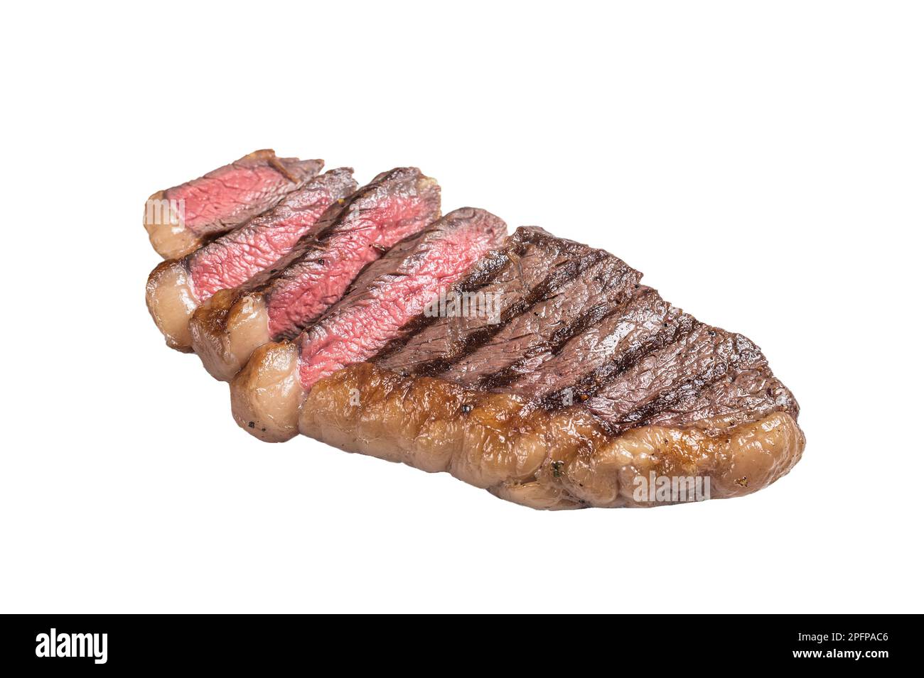Fried and sliced Top sirloin steak, Grilled cup rump beef meat steak ...