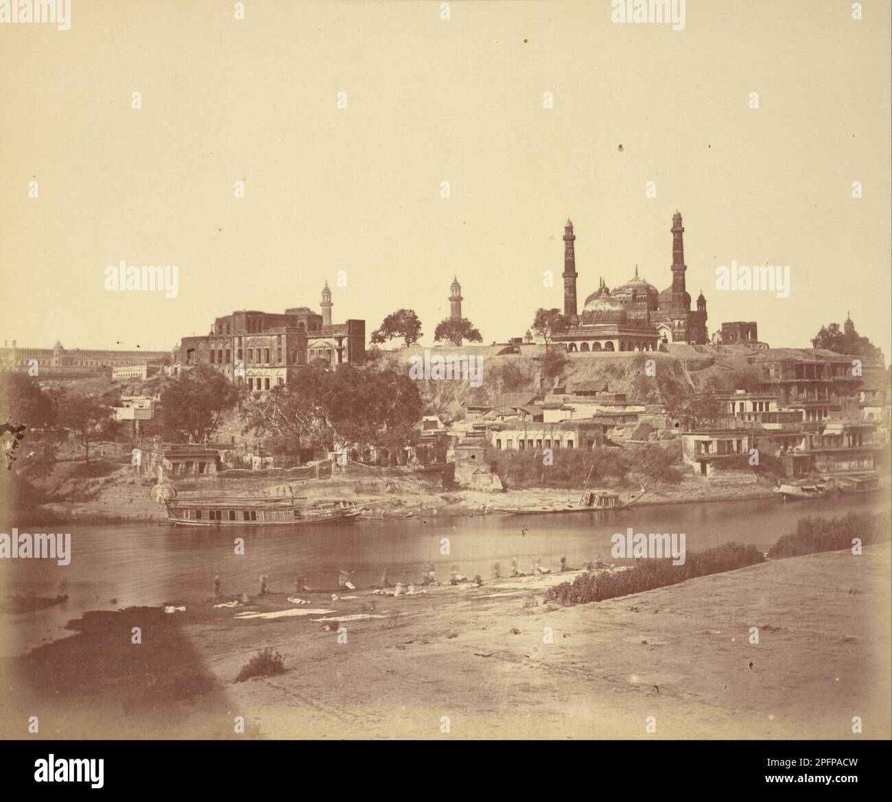 The Muchee Bhawan Fort and the Gomti River Taken from the Stone Bridge ...