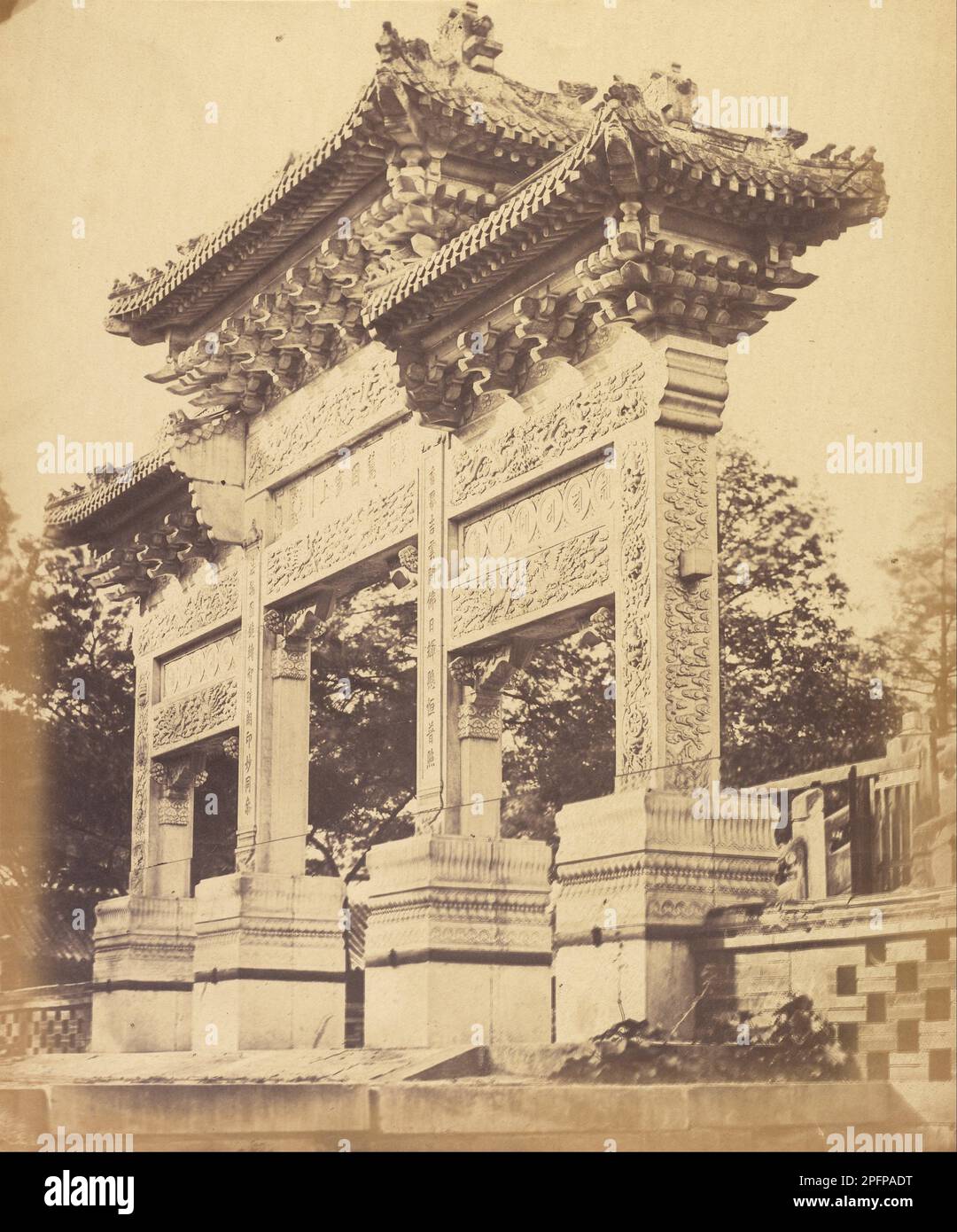 Arch in the Lama Temple, near Pekin, October, 1860 after October 6 ...