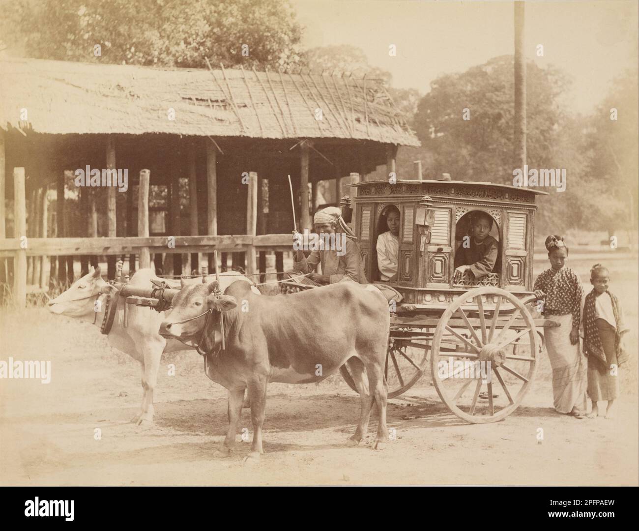 Burmese Public Carriage 1888 - 1893 by Felice Beato Stock Photo - Alamy