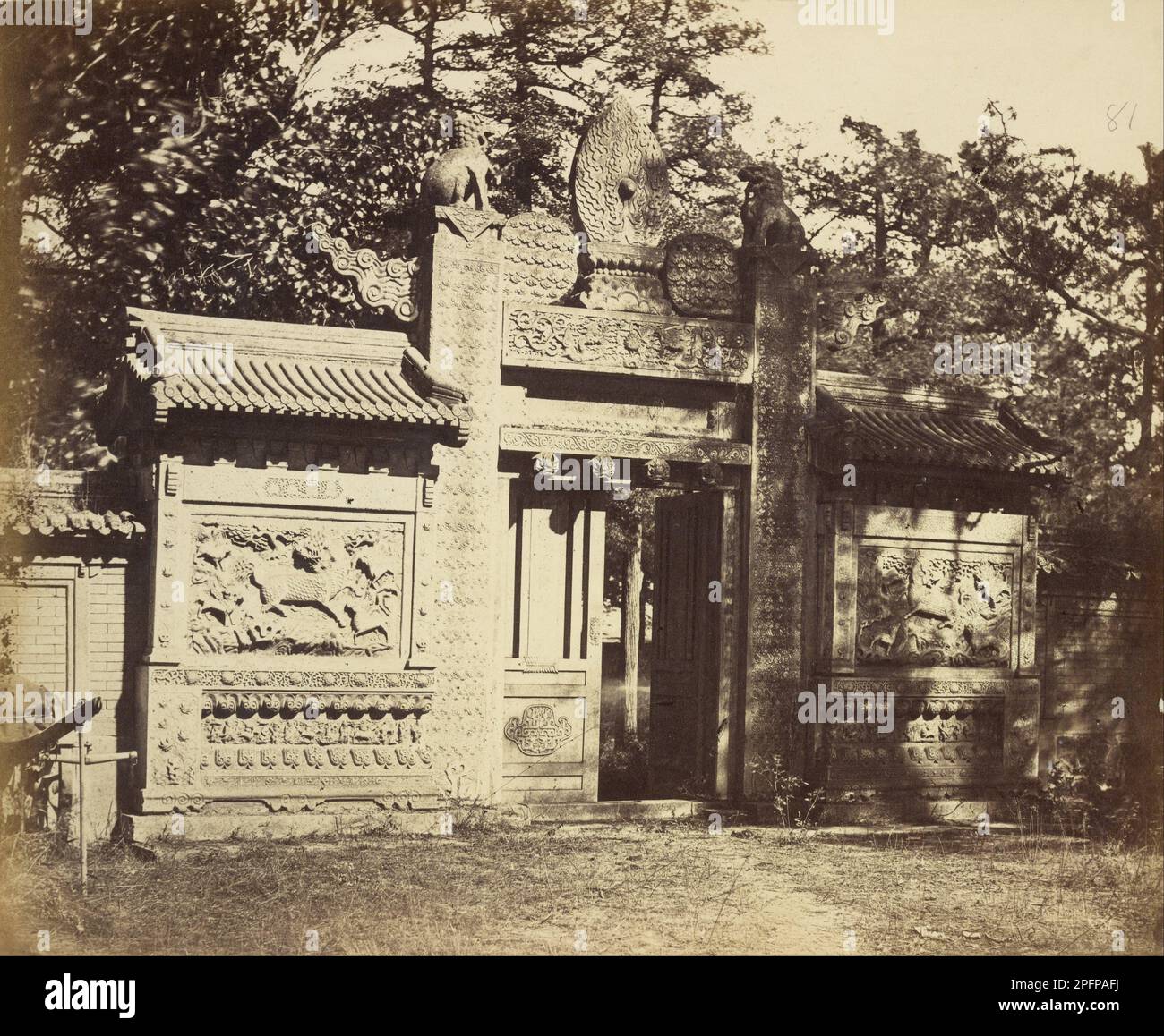 Exterior of the Tomb, Depot near Peking negative October 1860; print ...