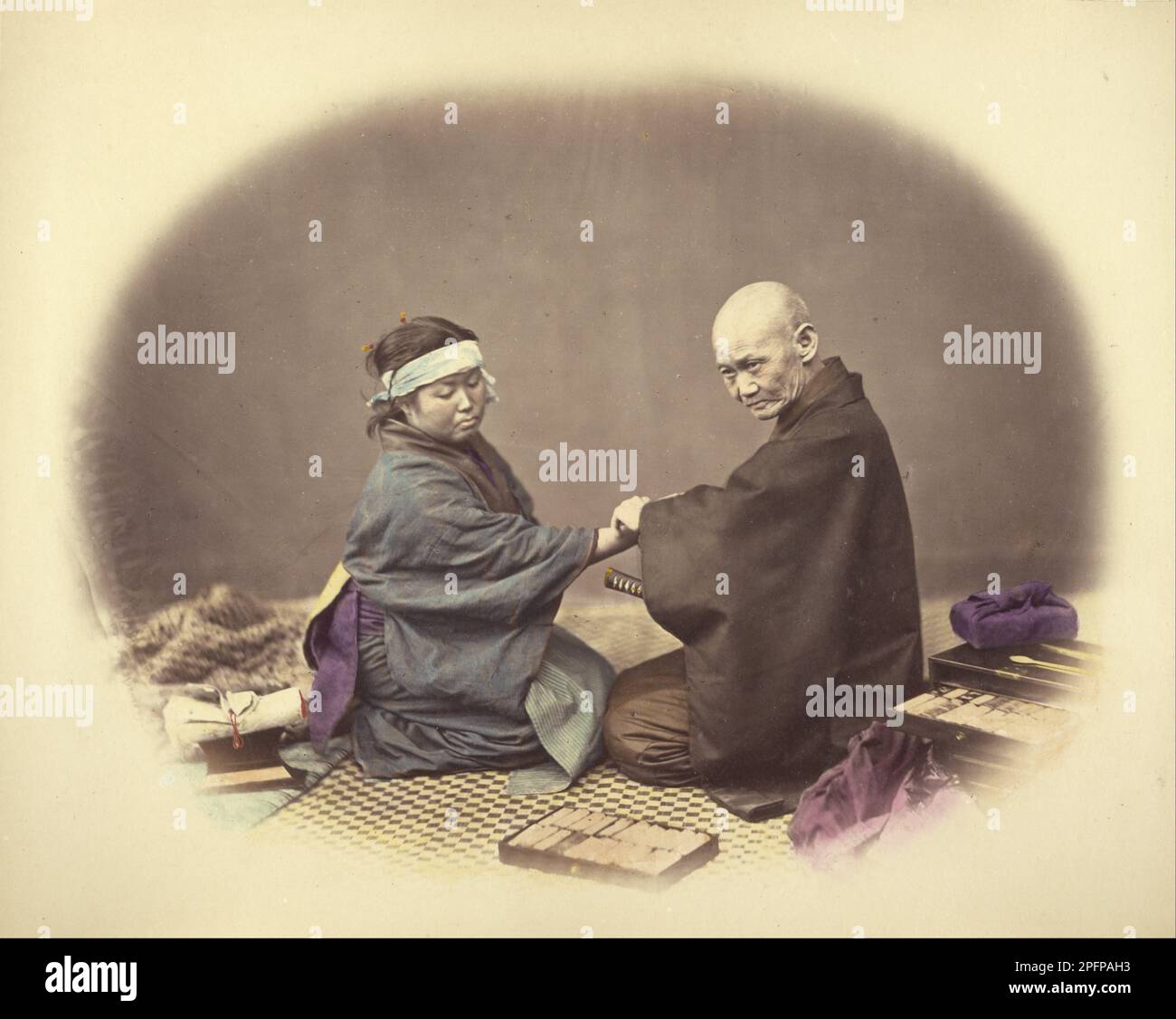 Japanese Doctor and Patient 1868 by Felice Beato Stock Photo - Alamy