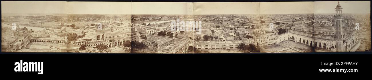 Panorama of Lucknow, Taken from the Kaiser Bagh Palace, 1858 negative ...