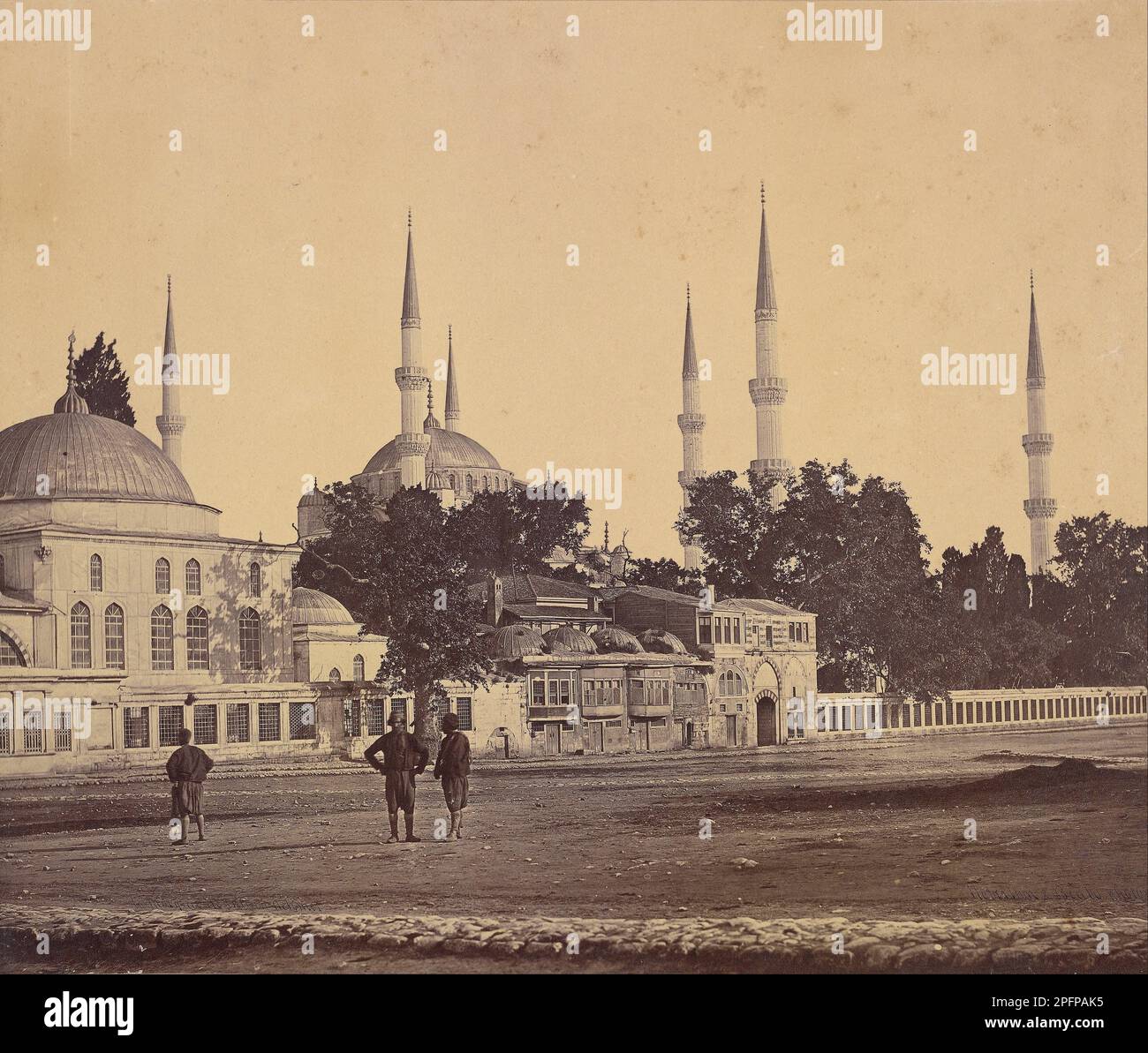 Sultan Ahmed's Mosque 1855 - 1857 by Felice Beato Stock Photo - Alamy