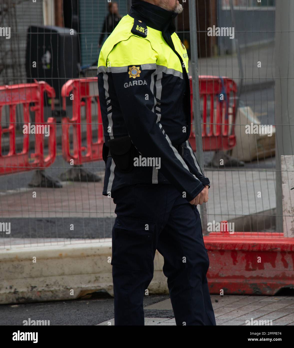 Garda at work during Patrick day in Limerick Ireland Stock Photo - Alamy