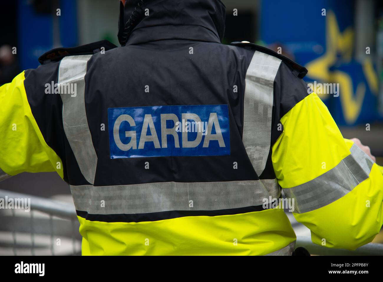 Garda at work during Patrick day in Limerick Ireland Stock Photo - Alamy