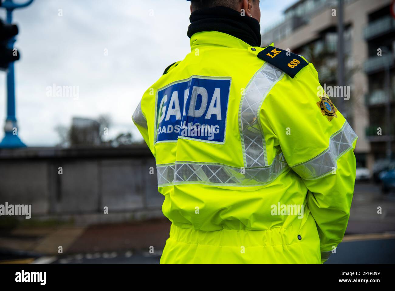 Garda at work during Patrick day in Limerick Ireland Stock Photo - Alamy