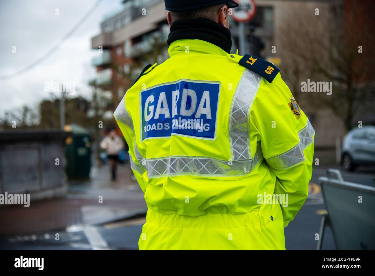 Garda at work during Patrick day in Limerick Ireland Stock Photo - Alamy