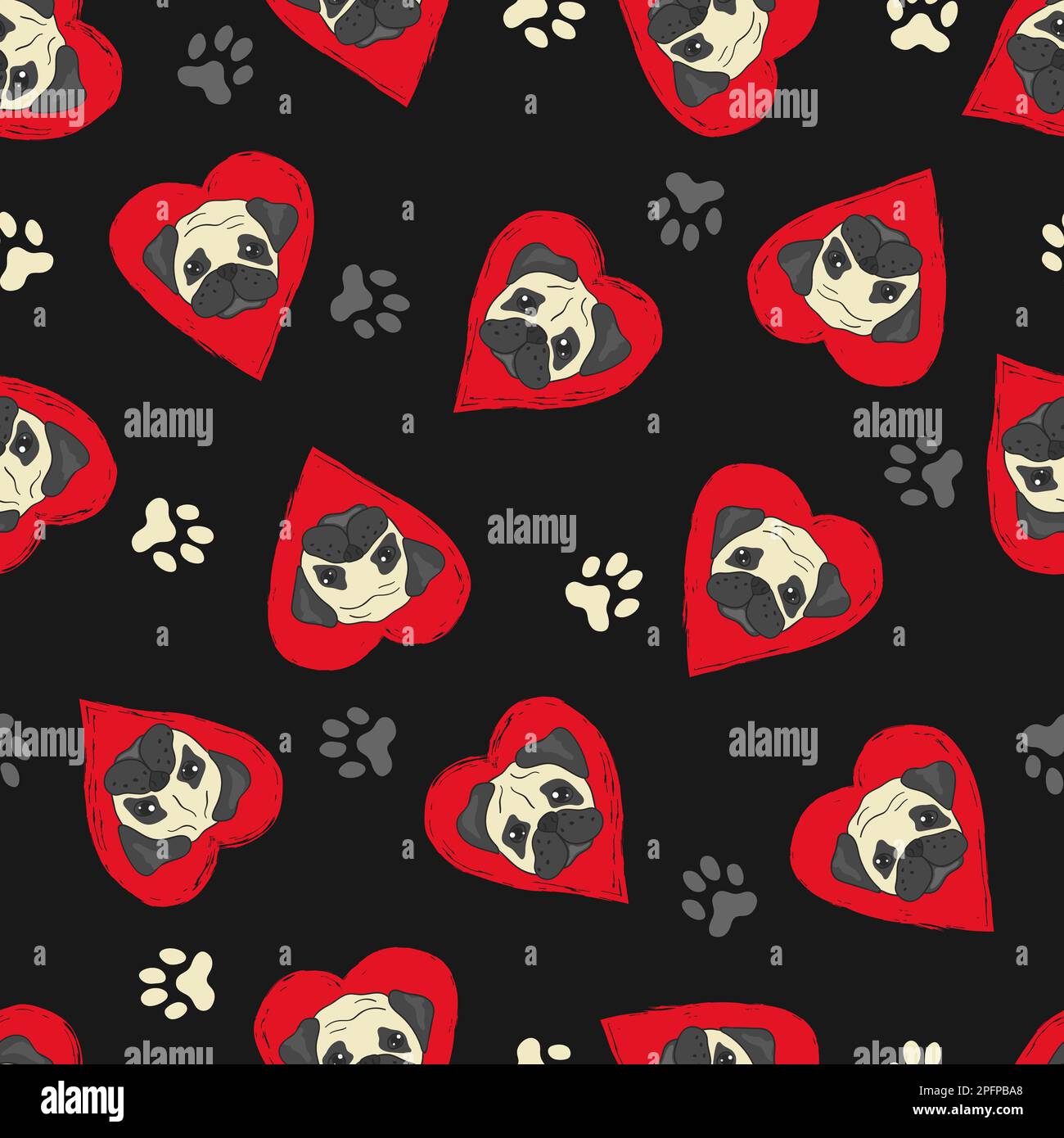 Black pugs Stock Vector Images - Alamy
