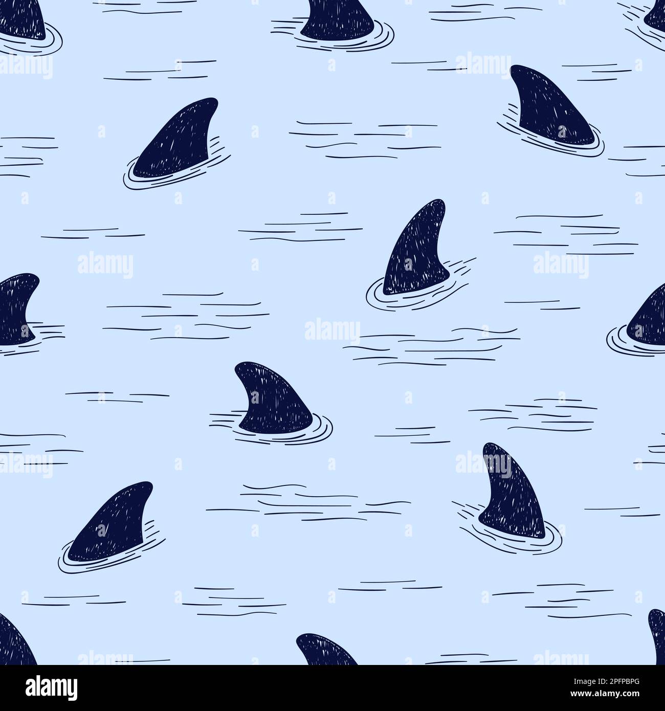 Shark fin seamless pattern Stock Vector Image & Art - Alamy