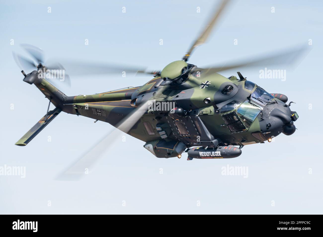 A NHIndustries NH90 TTH helicopter of the German Army performing a display Stock Photo - Alamy