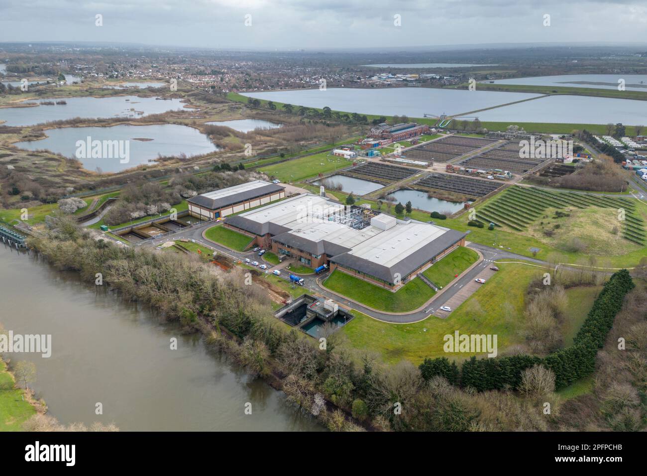 The Walton Advanced Water Treatment Works, Walton-On-Thames, UK Stock ...