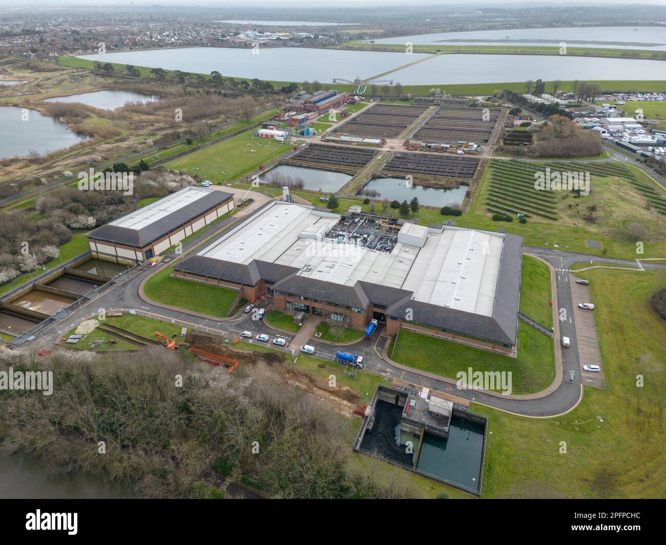 The Walton Advanced Water Treatment Works, Walton-On-Thames, UK Stock ...