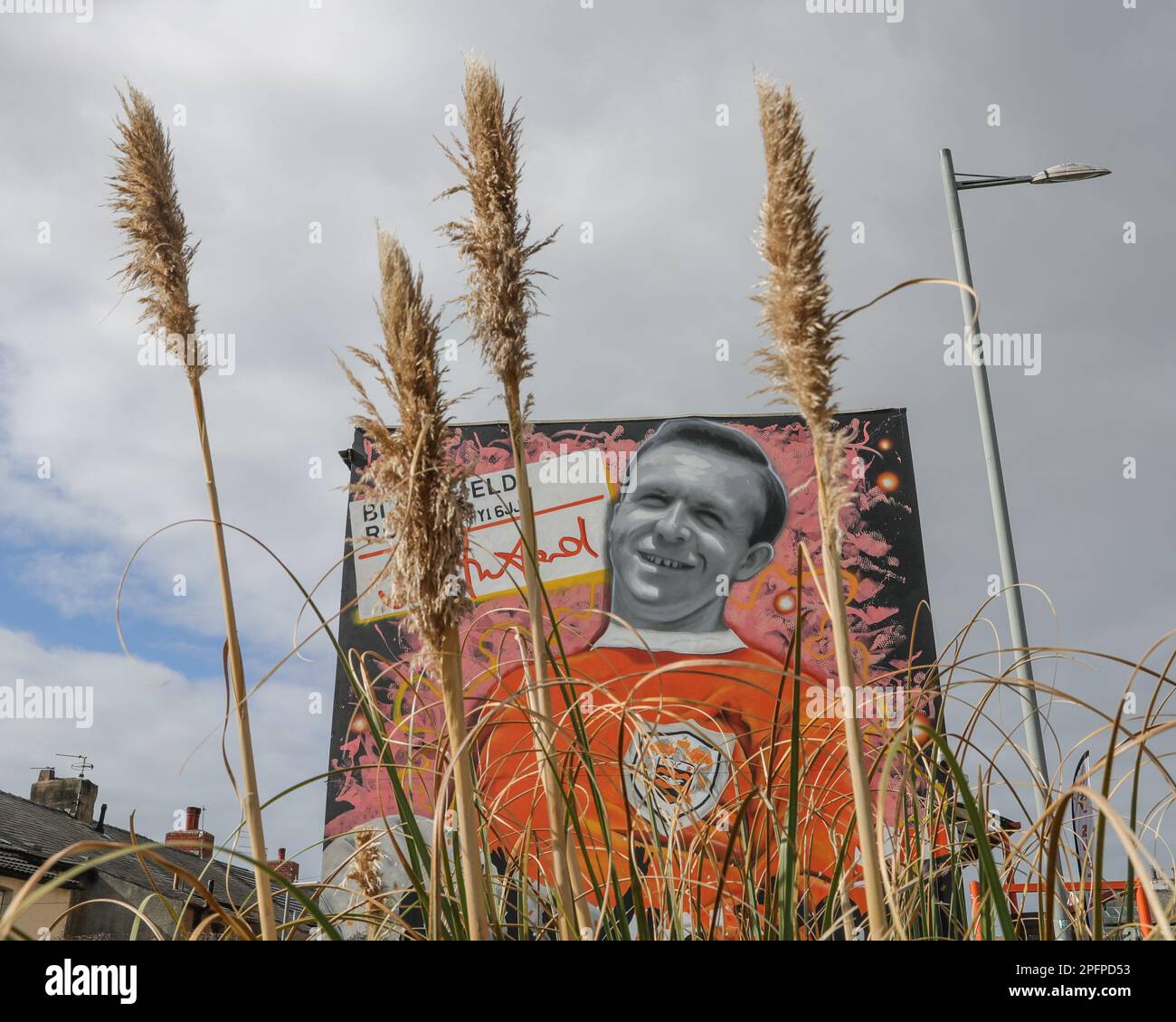The Jimmy Armfield mural at the Armfield Club during the Sky Bet ...