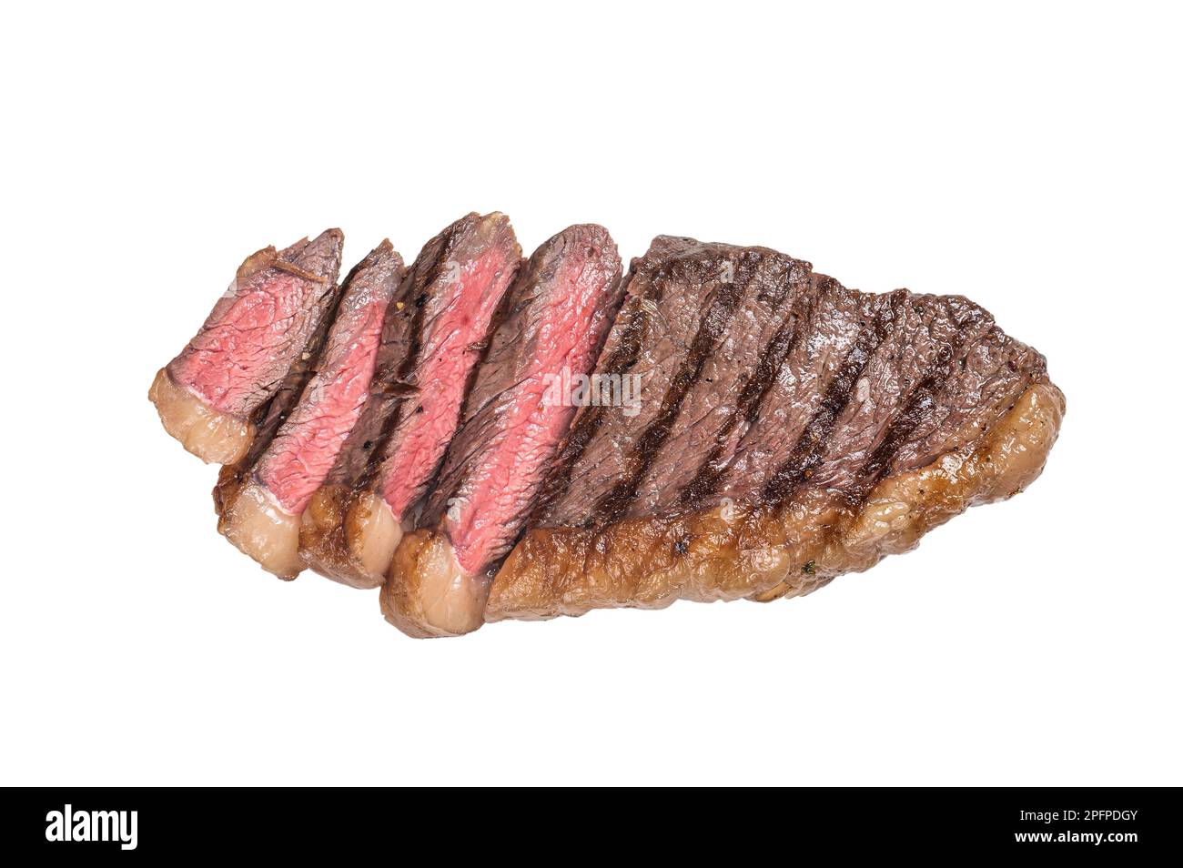Fried and sliced Top sirloin steak, Grilled cup rump beef meat steak ...