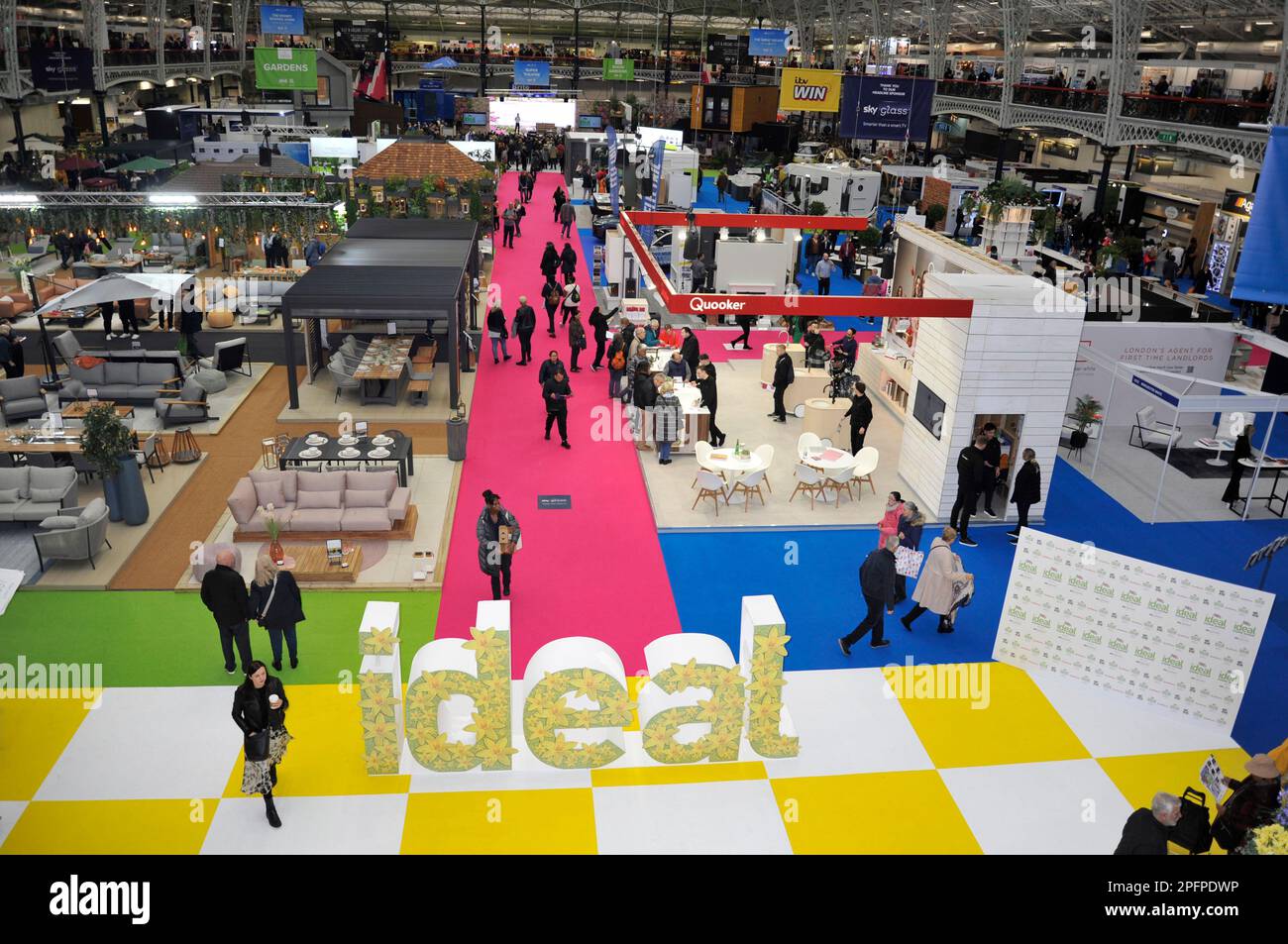 London UK . 17th March 2023.The Ideal Home Show on Opening Day at ...
